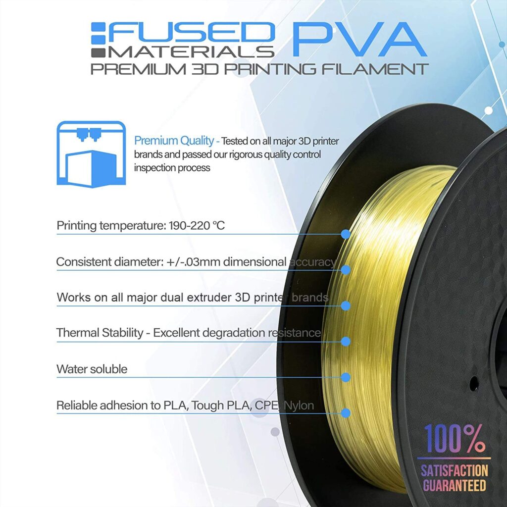 Fused Materials PVA Filament, 1.75mm 0.5kg – fusedmaterials.com